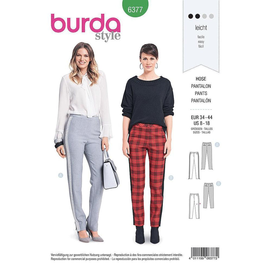 Patron pantalons/combinaisons Burda, Mercerie en ligne - Jaspe Couture