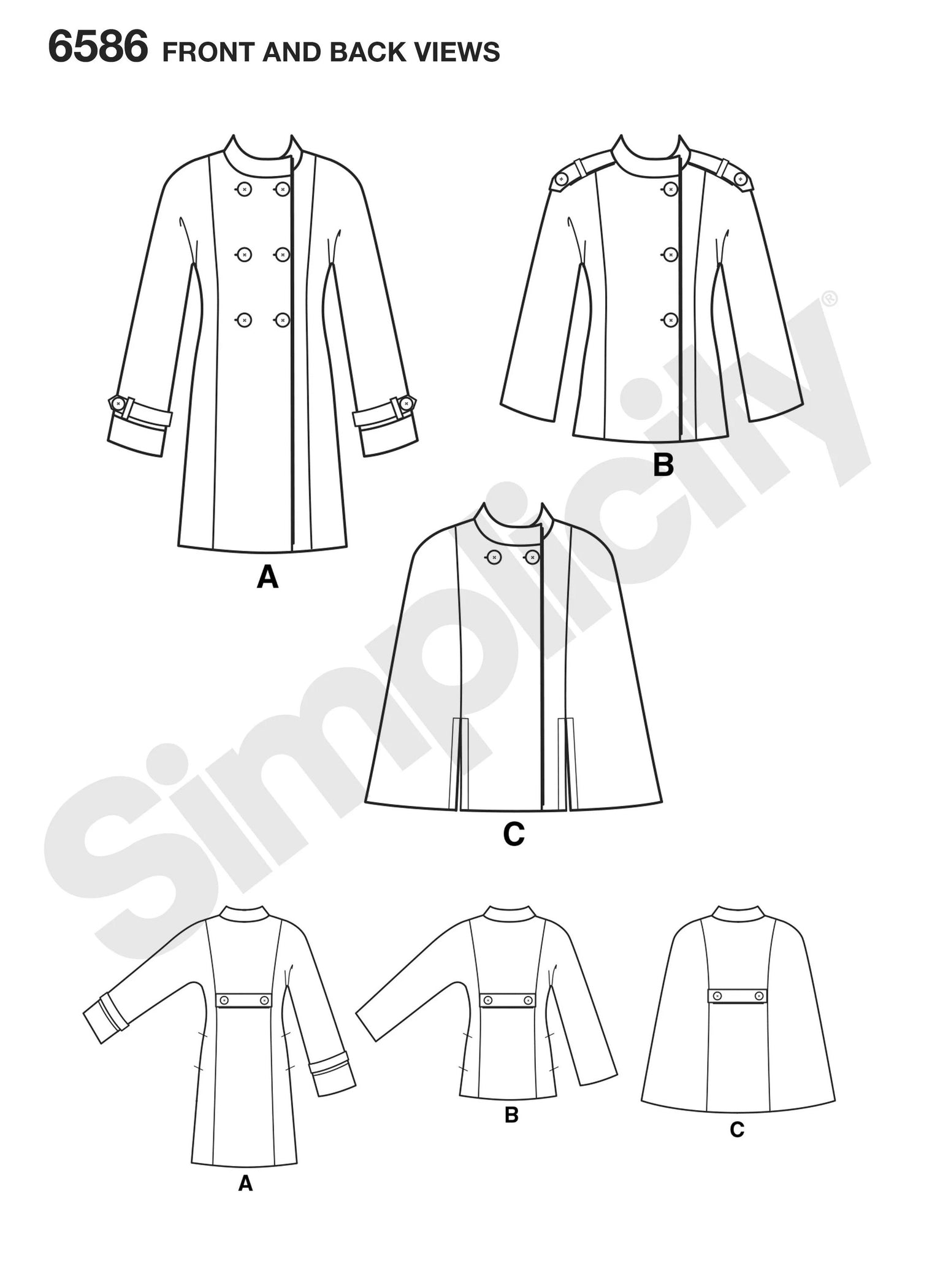 Patron veste et cape New Look 6586 Mercerie Villeurbanne - Jaspe Couture
