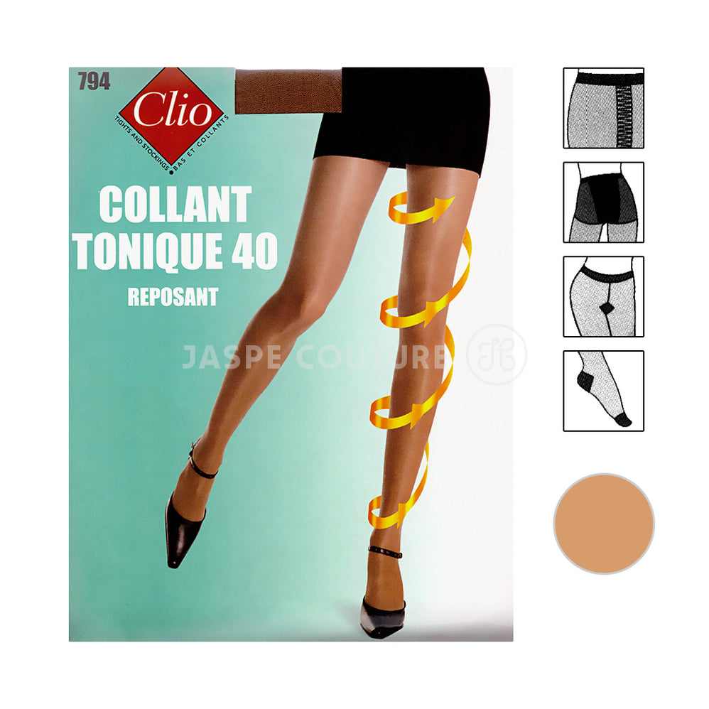 Collants made in France Clio, Bas, collants Femme - Jaspe Couture