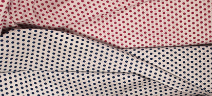 Tissu coton à pois rouge 50cm— Jaspe Couture